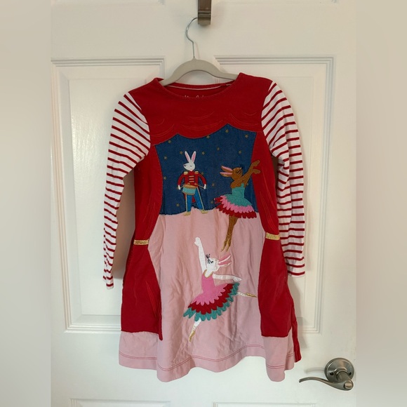 Mini Boden | Dresses | Mini Boden Ballerina Bunny Christmas Dress 67y ...